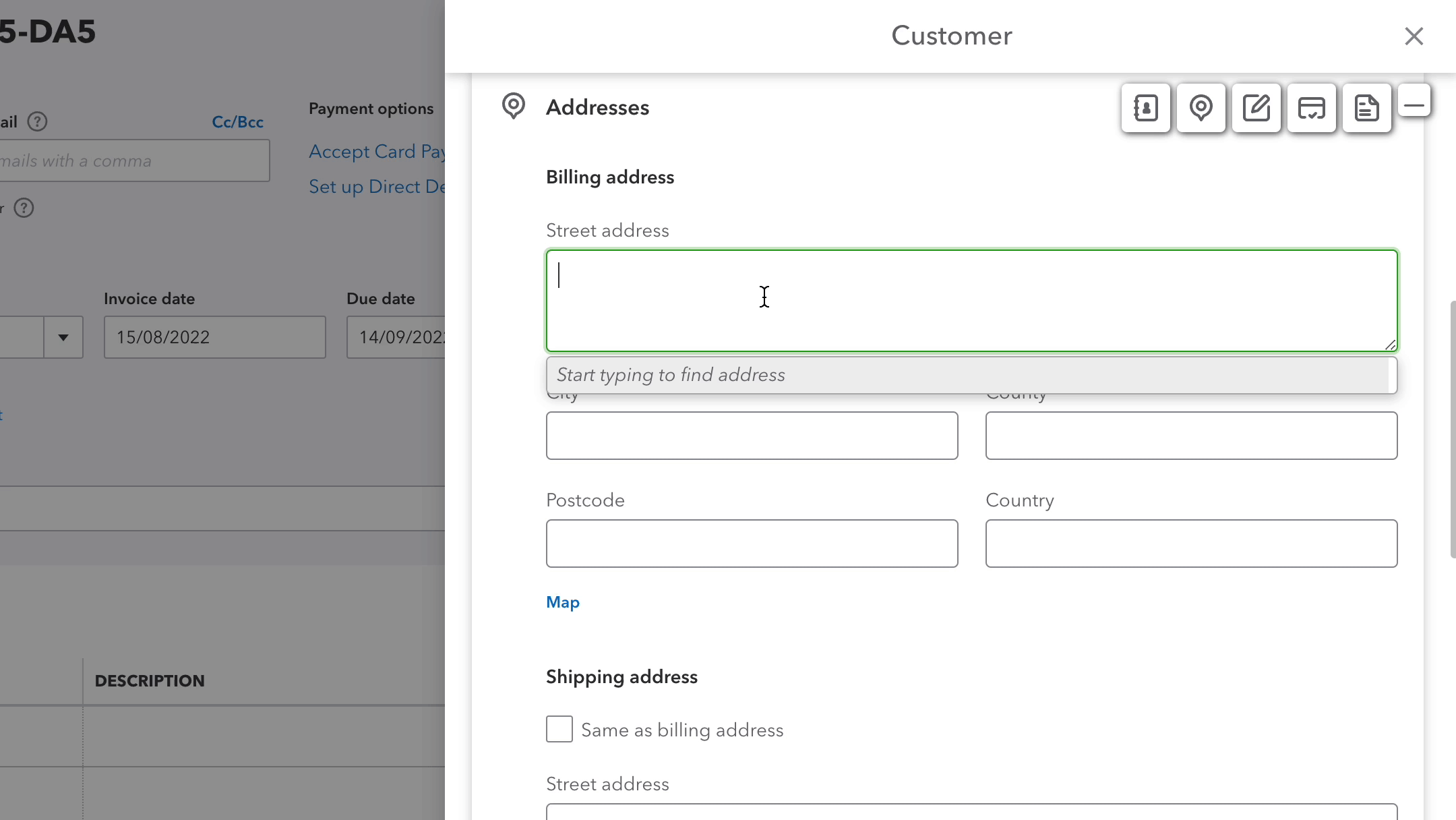 QuickBooks Address Validation