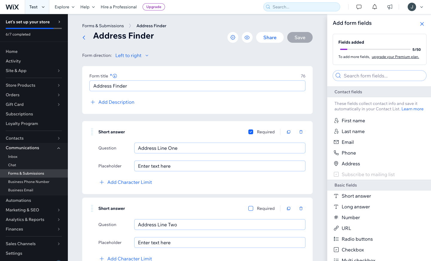 Wix Address Validation Integration